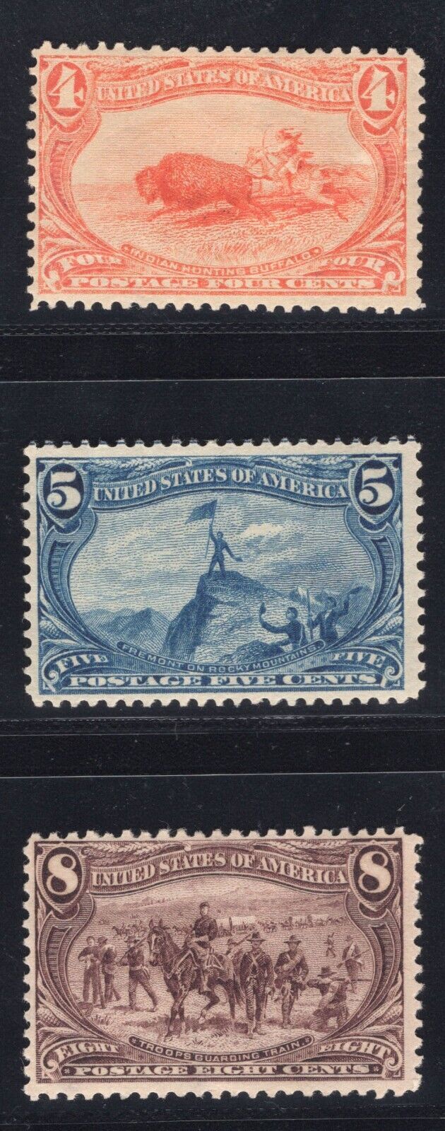 US Stamps #287-289 Mint OG H LOT #78319 | United States, General Issue ...