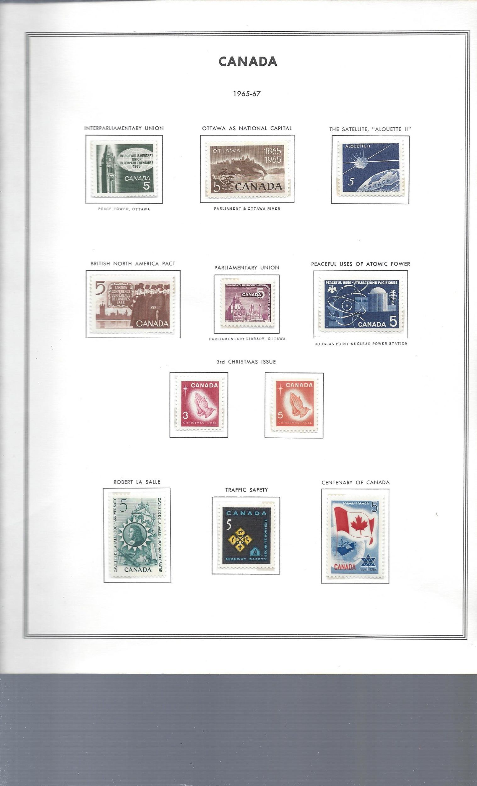 Canada 8 pages from 1957 to 1963 85ea Stamps OGNH - See scans and ...