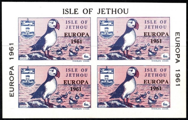 1961 Great Britain Local Isle of Jethou & Lundy Europa Overprints Set ...