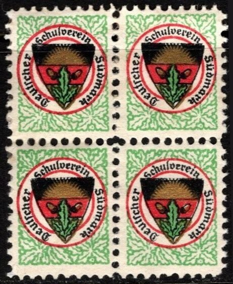 Vintage Germany Charity Propaganda Poster Stamp Association of German ...