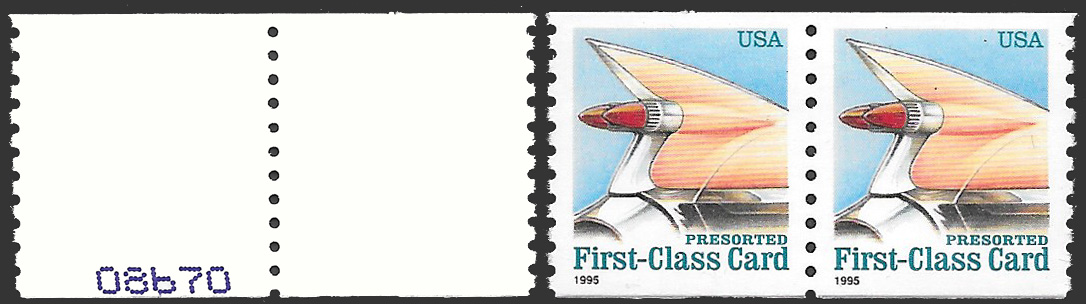 Sc 2909 (15¢) Auto Tail Fin Coil Pair with Back #, MNH | United States ...