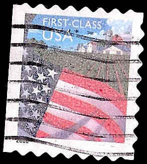 # 3450 Used Flag Over Farm | United States, General Issue Stamp / HipStamp