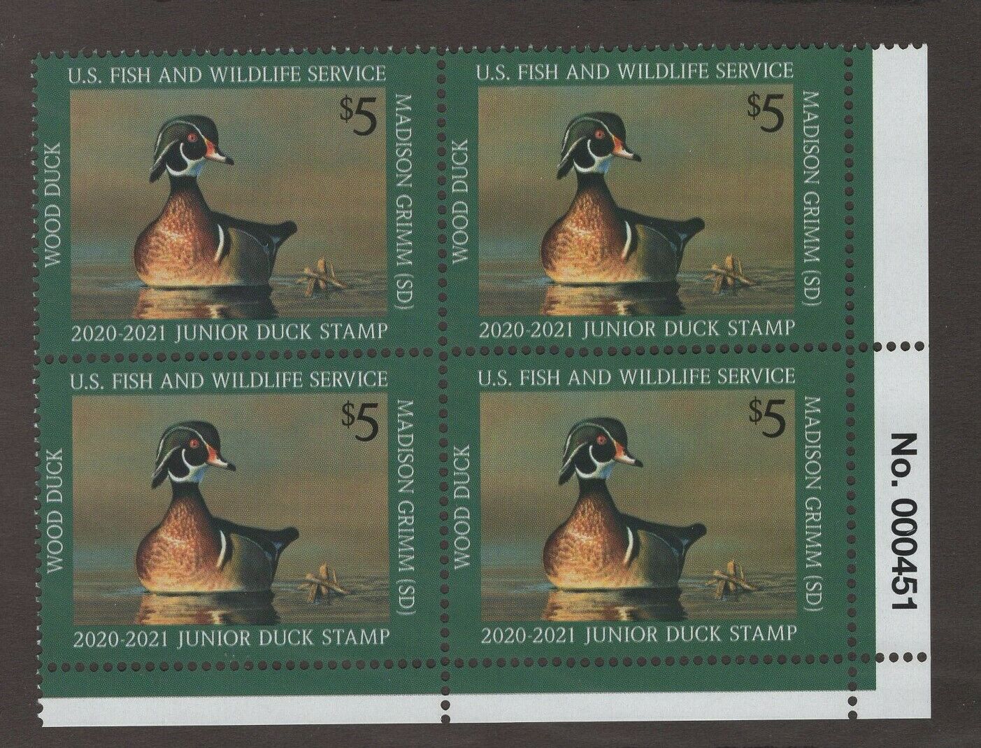 JDS28 - Junior Federal Duck Stamp. Plate Block Of 4. MNH. OG. #02 ...