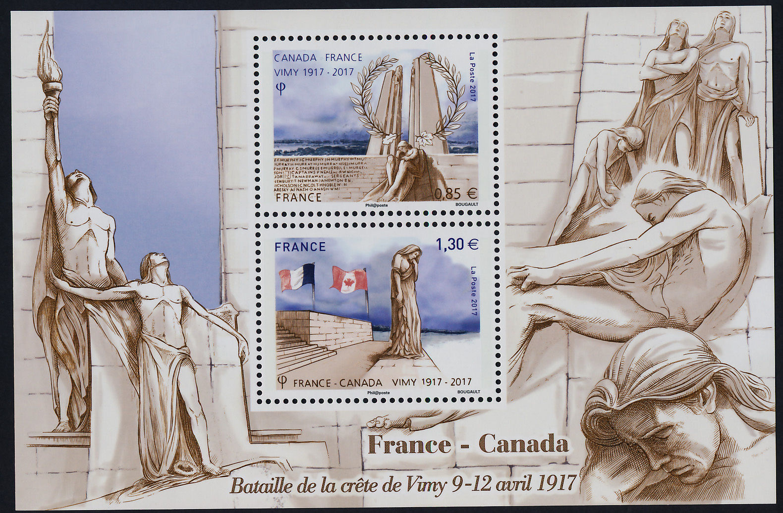 France 5216 MNH Vimy Ridge Memorial, Flags | Europe - France & Colonies ...