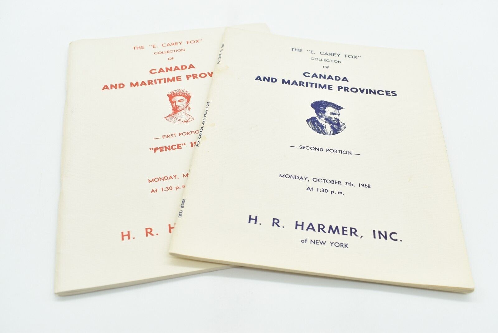 Carey Fox Sale Catalogues, CANADA & MARITIME PROVINCES, Harmer, 1968 ...