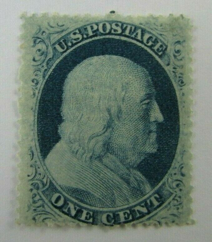 United States SC #24 BENJAMIN FRANKLIN MH one cent stamp / HipStamp
