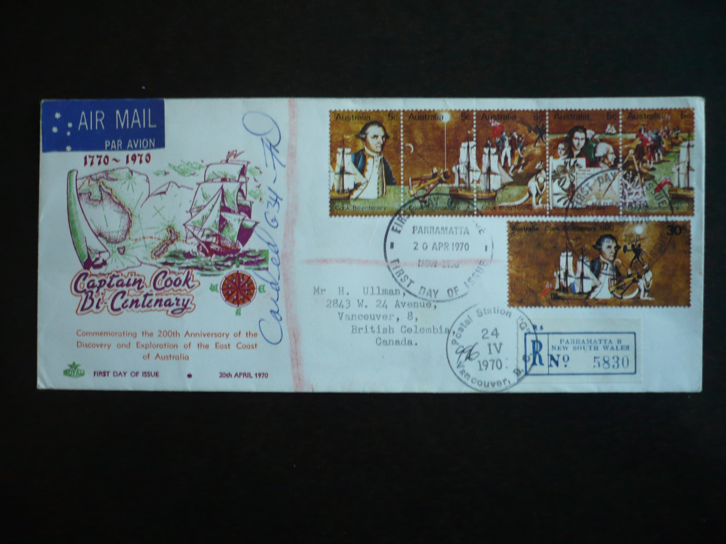 Postal History - Australia - Scott# 477-482 - FDC Set of 6 Stamps ...