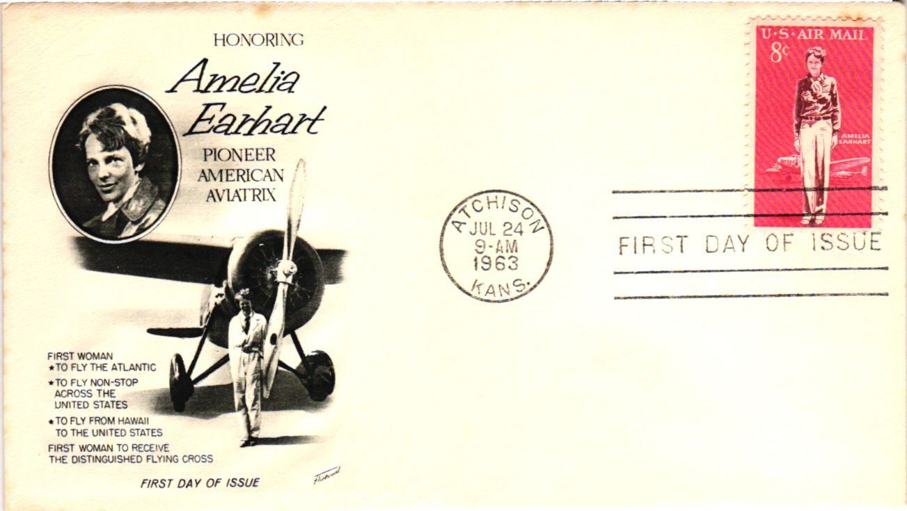 #C68 Amelia Earhart – Fleetwood Cachet | United States, Air Mail Stamp ...