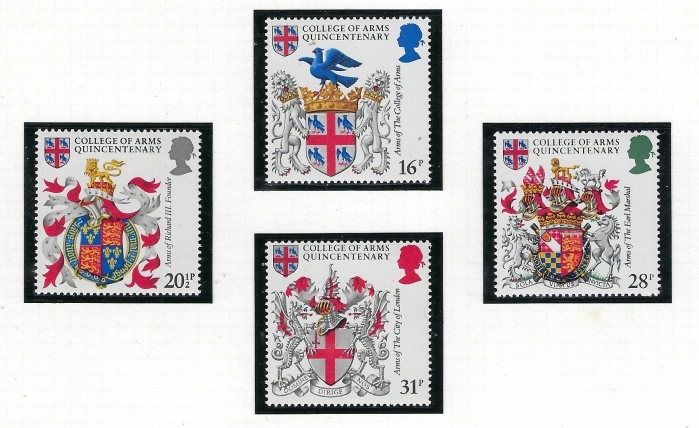 Great Britain 1040-43 MNH 1984 Heraldry (fe1982) | Great Britain ...