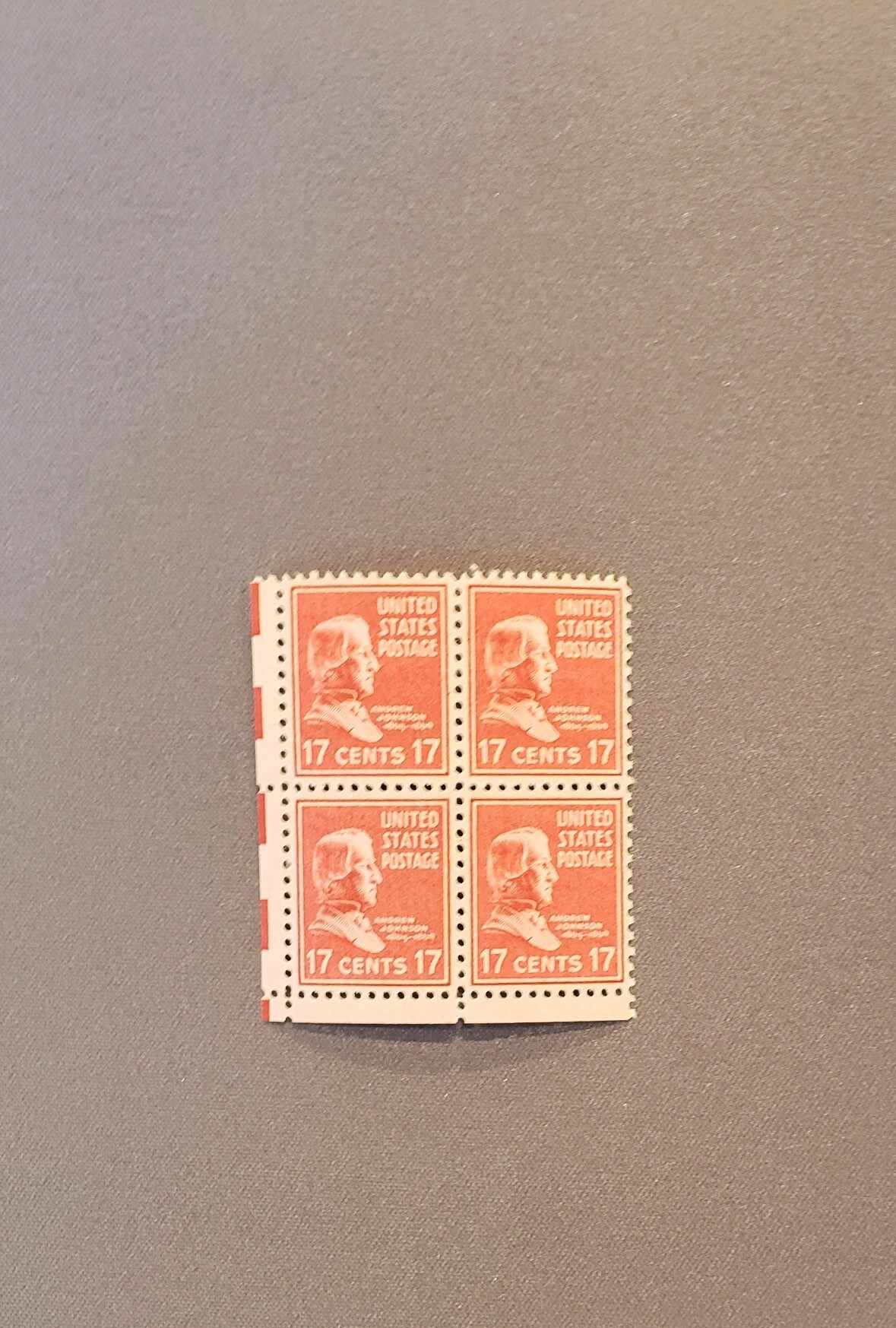 822, Johnson, Block of 4, Mint OGNH, CV $10.00 | United States, General ...