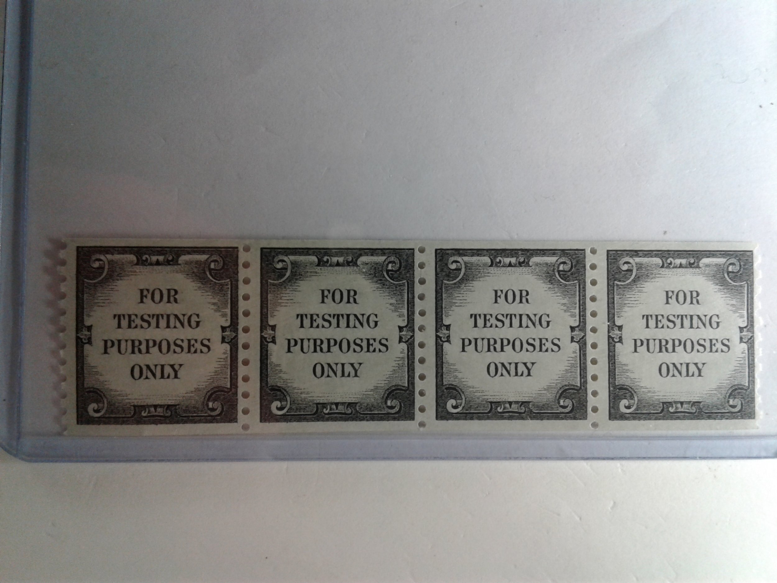 Scott #Td107 Coil Test Stamps Strip of 4 Mint Never Hinged | United ...