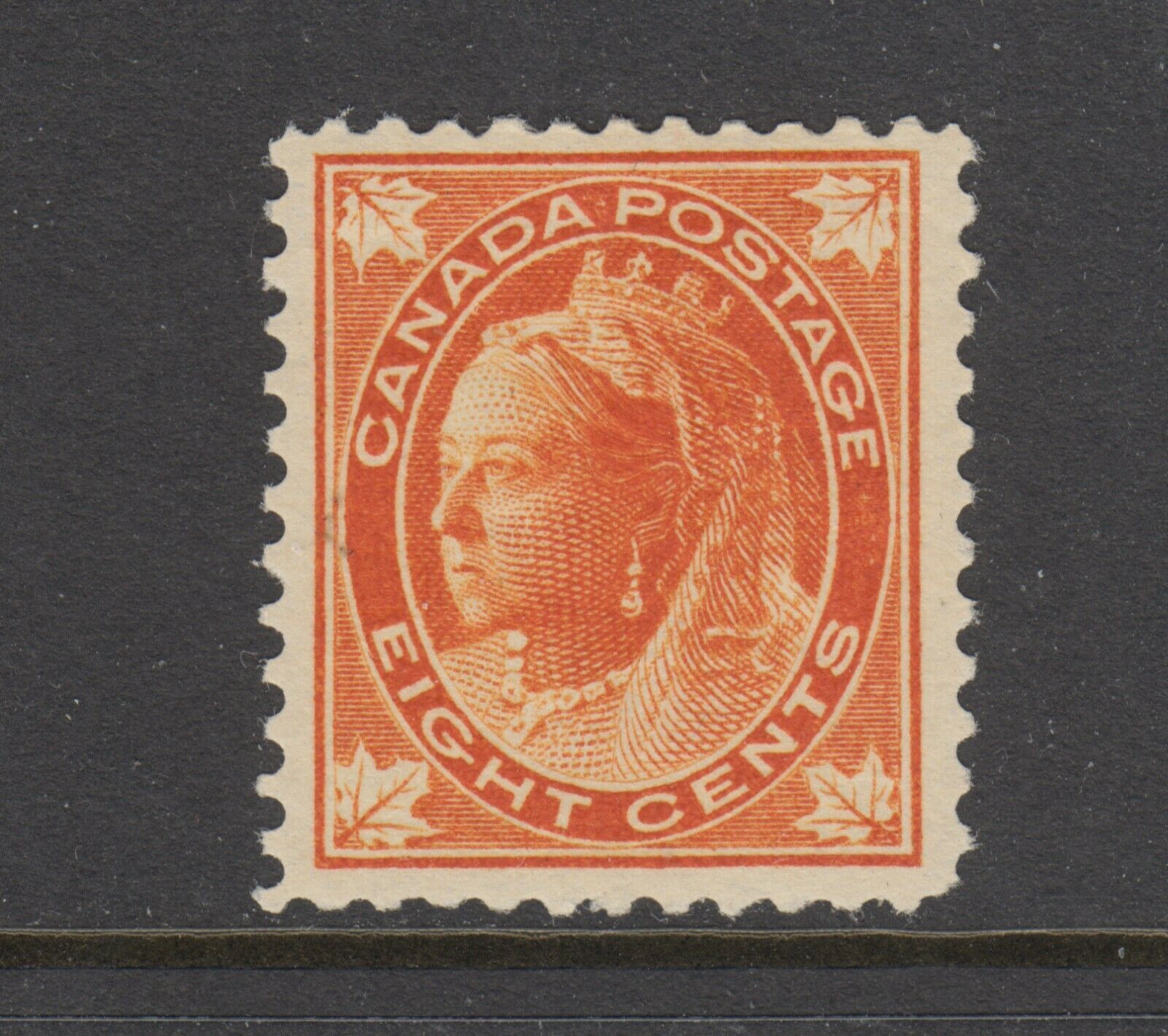 Canada Sc 72 MLH. 1897 8c orange Queen Victoria Maple Leaf, short ...