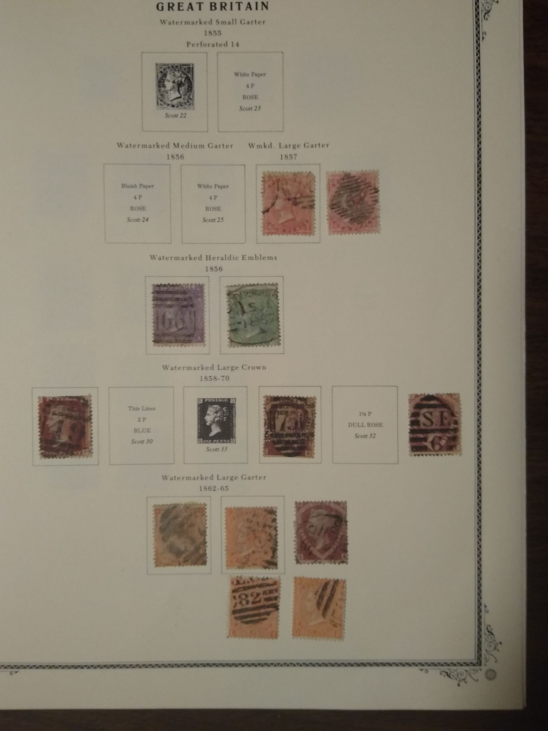 collection on pages Great Britain 1840-1900 EZ: CV $11765 | Great ...