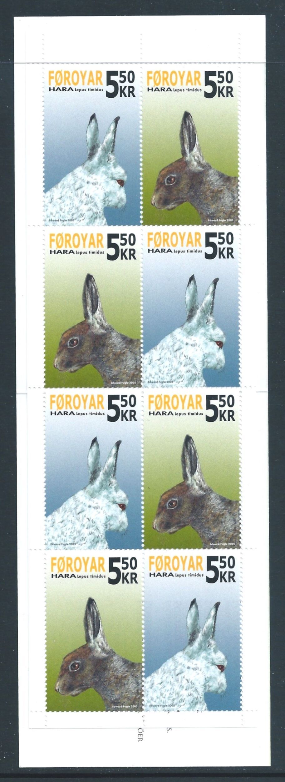 Faroe Islands #455a NH Rabbits - Complete Booklet | Europe - Faroe ...