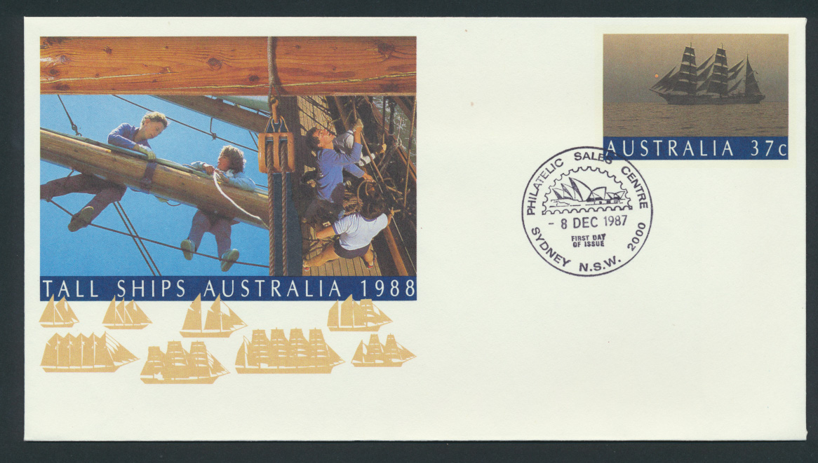 Australia PrePaid Envelope 1987 - Tall Ships Australia 1988 | Australia ...