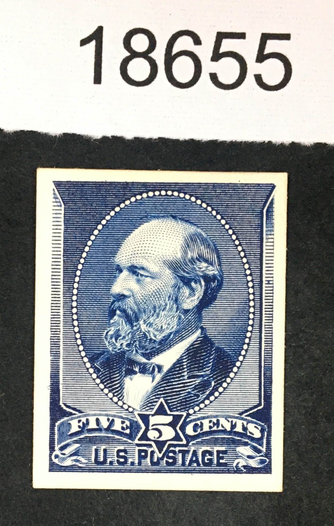 US Stamps # 216p4 Proof on Card $50 LOT #18655 | United States, Back of ...