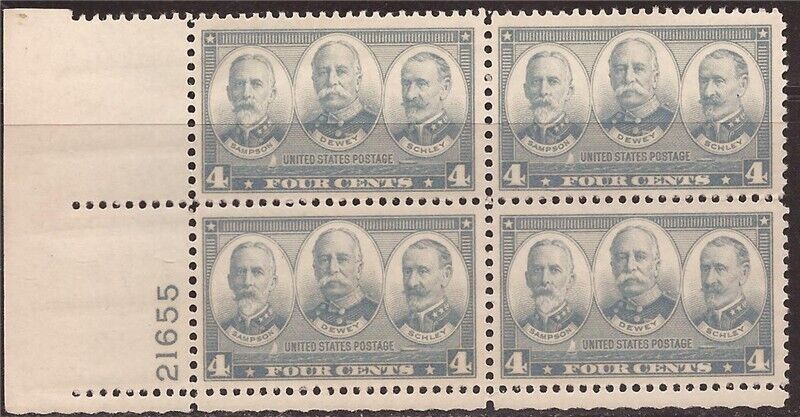 US Stamp 1937 4c Navy Plate Block of 4 Stamps NH Scott #793 | United ...