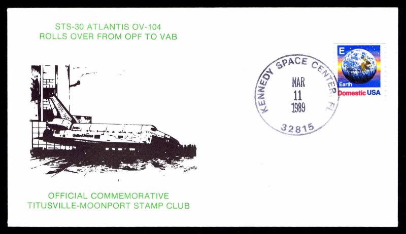 1989 Sts-30 Atlantis Ov-104 Rolls Over From OPF to VAB - US #2279 (Esp ...