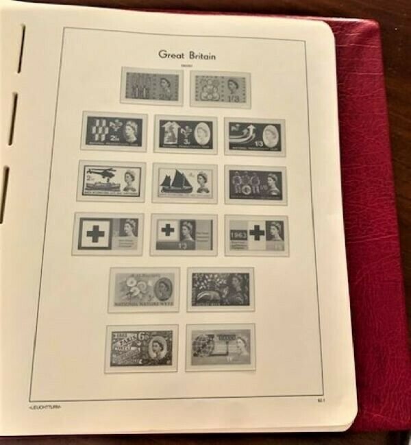 Great Britain 1952-1970 Lighthouse Hingeless SF album pages in a ring ...