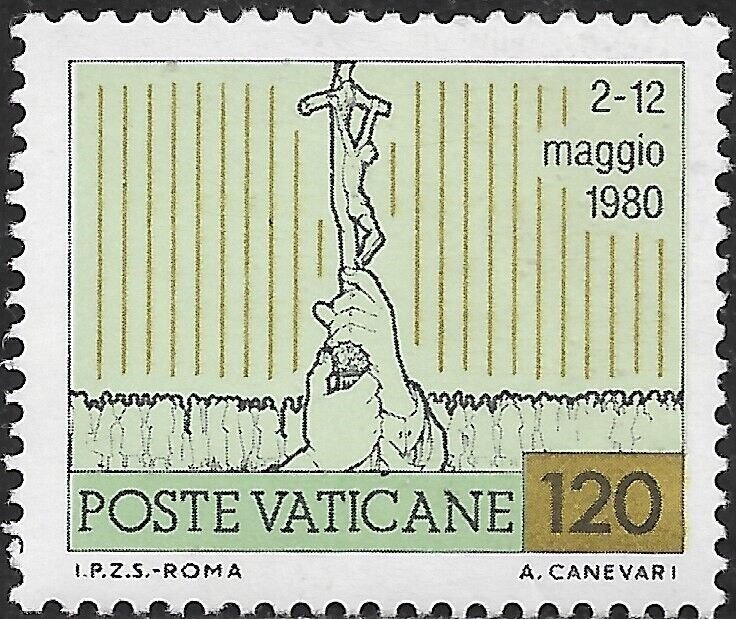 Vatican City Stamp - Scott #696/A207 120 l Crucifix OG Mint/LH 1981 ...