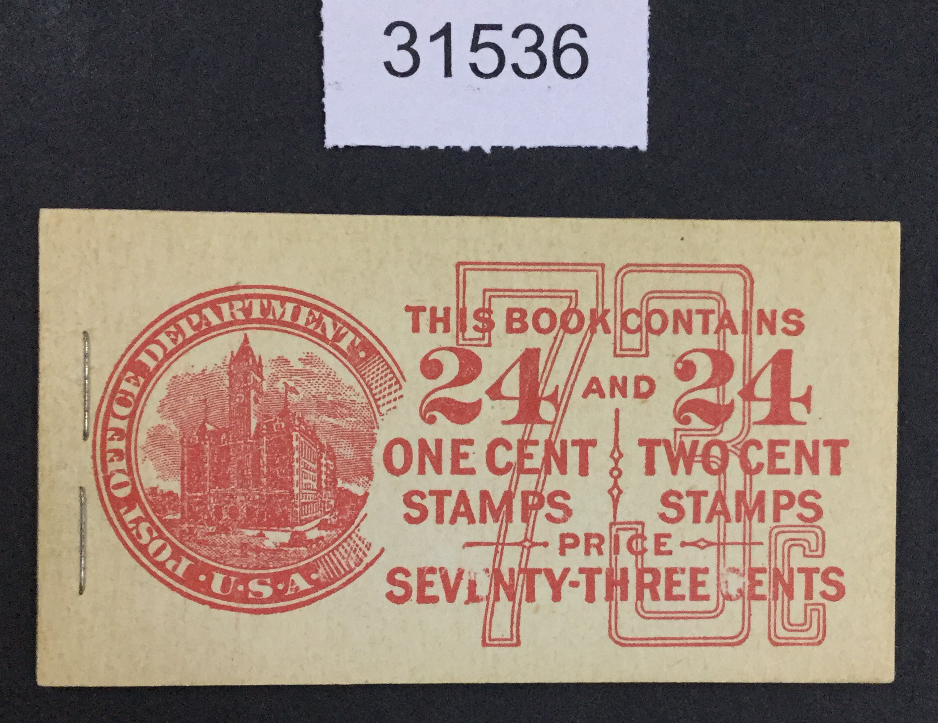 US Stamps #Bk68 Unexploded Booklet Mint OG NH $100 LOT #31536 | United ...