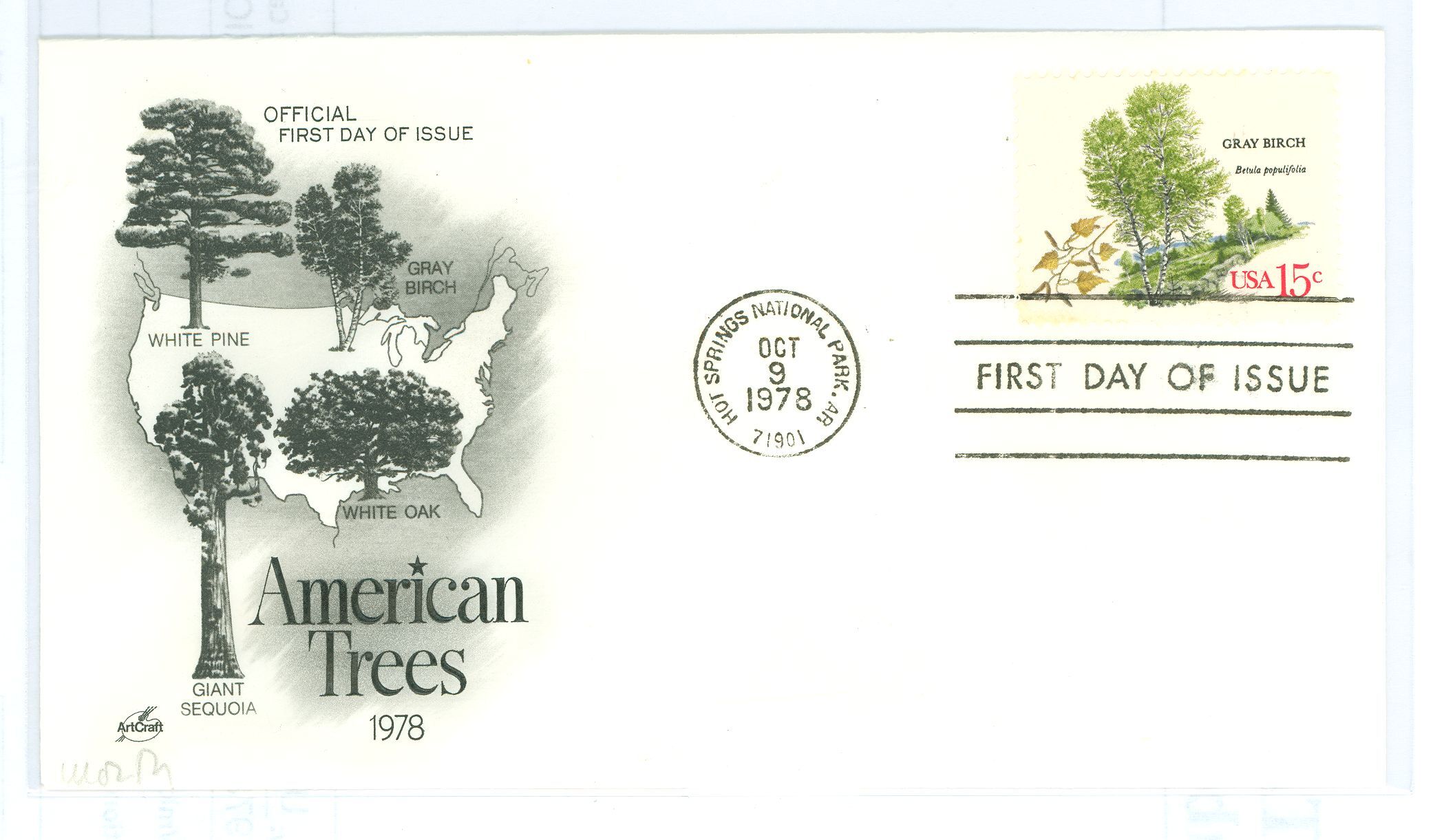 US 1767 1978 U/A FDC, American Trees | United States, General Issue ...