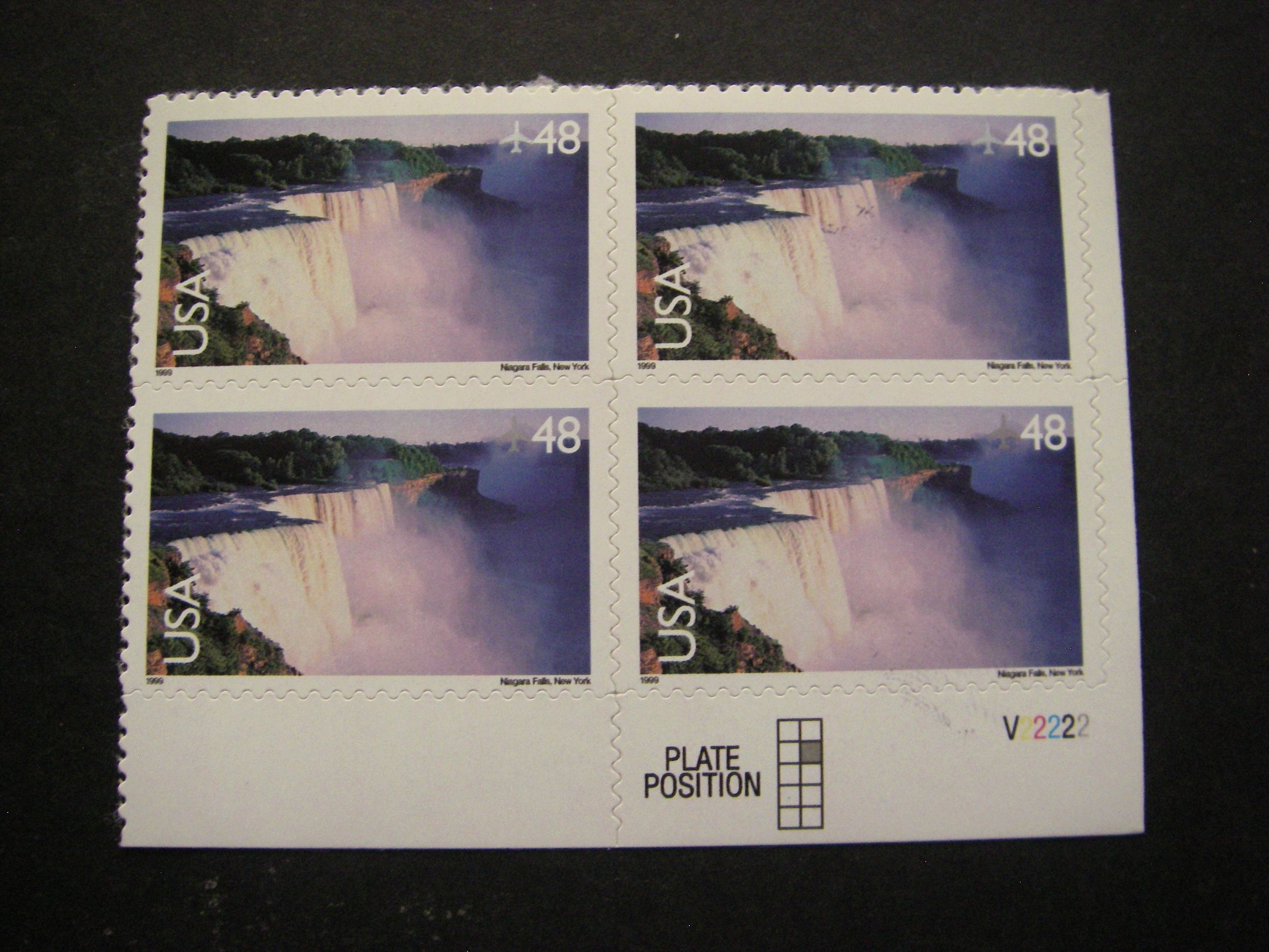 Scott C133, 48c Niagara Falls, PB4 #V22222 LR, MNH Airmail, Scenic ...