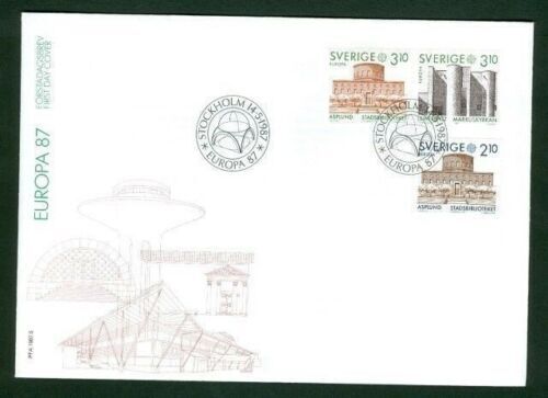 Sweden. FDC 1987 .Europa XVI. Architecture Famous Buildings. Engraver Z ...
