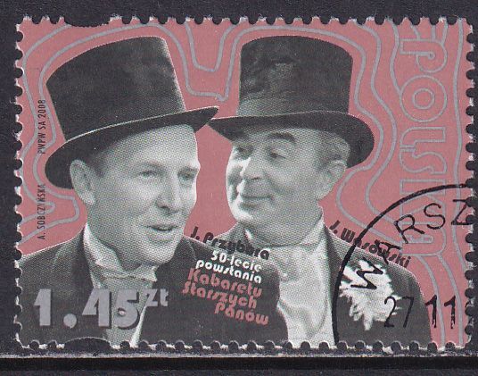 Poland 2008 Sc 3919 Jeremi Przybora Jerzy Wasowski TV Performers Stamp ...