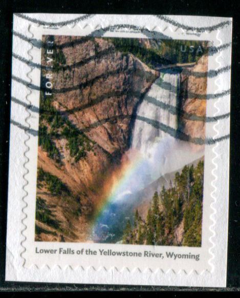 5800d US (63c) Waterfalls - Lower Falls SA, used on paper | United ...