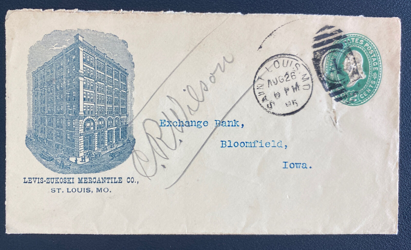 1895 St Louis MO USA Advertising Stationery Cover To Bloomfield IA ...