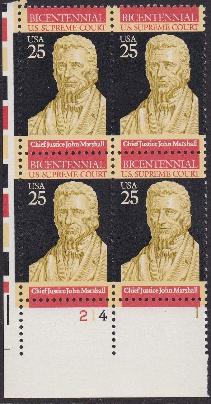 2415 Supreme Court Plate Block MNH | United States, General Issue Stamp ...