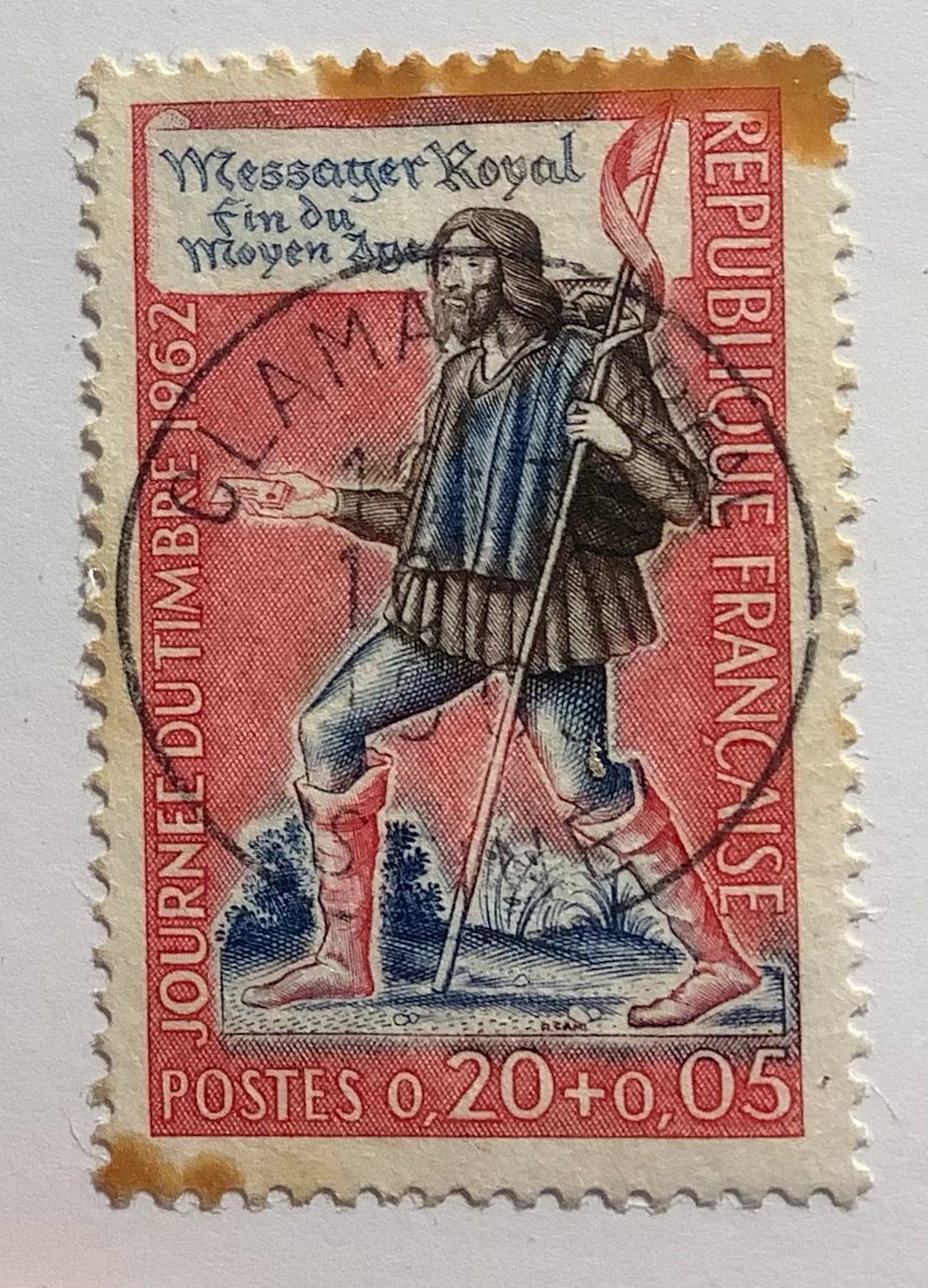 France 1962 Scott B358 used - Stamp Day, late Middle Ages Royal ...