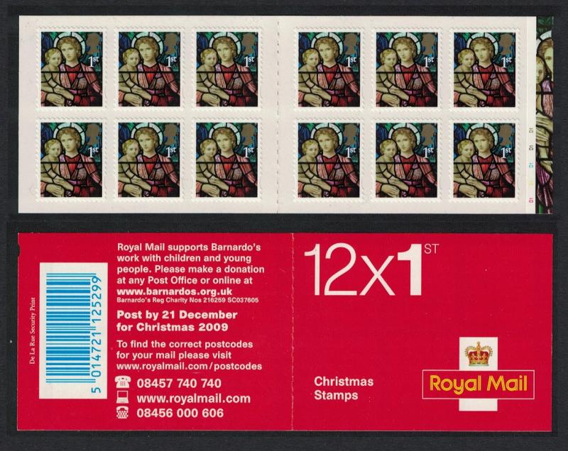 Great Britain Christmas Stained Glass Windows Barcode Booklet SG#LX38 ...