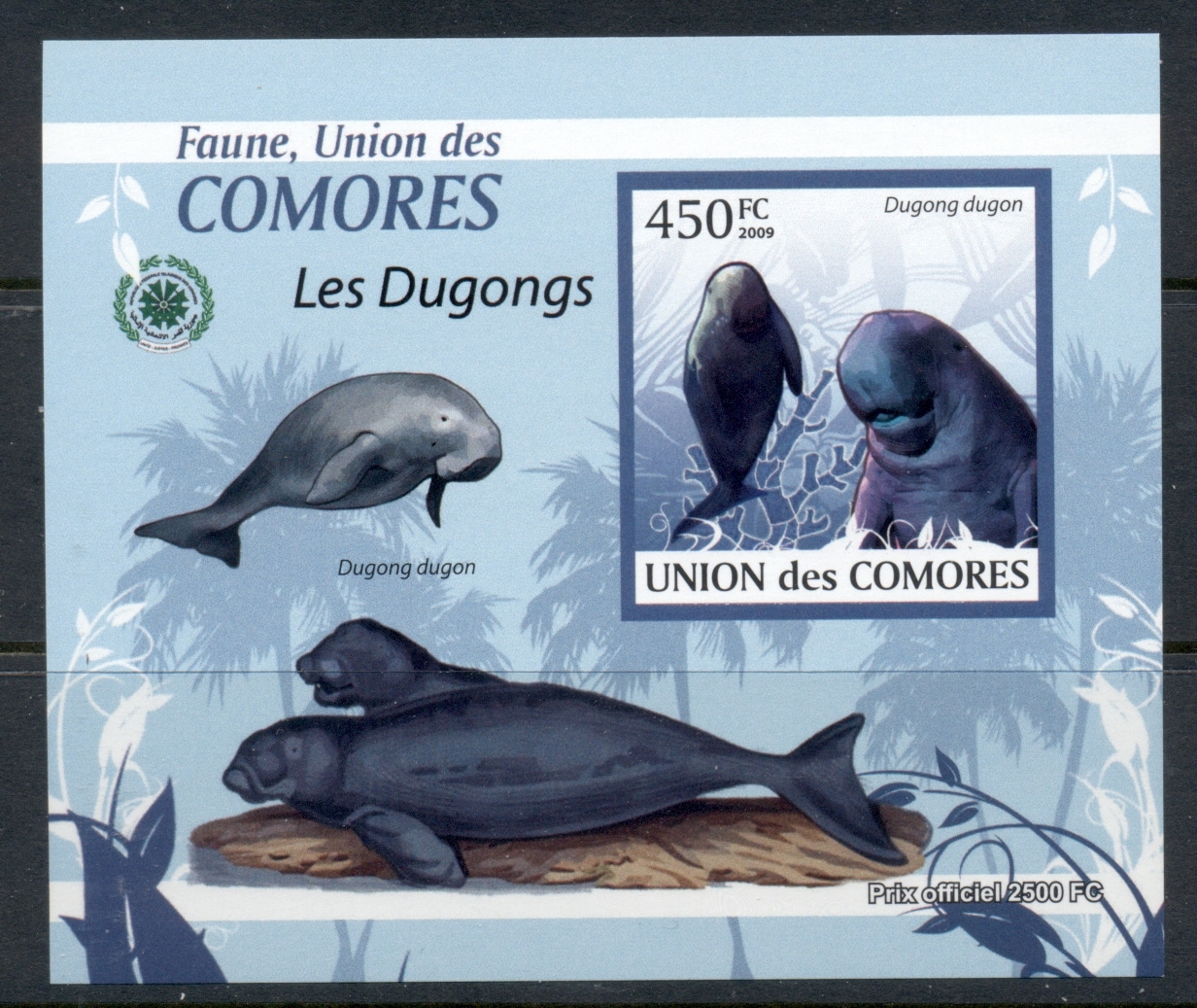 Comoro Is 2009 Fauna of the Comoros, Dugongs Deluxe MS IMPERF MUH ...