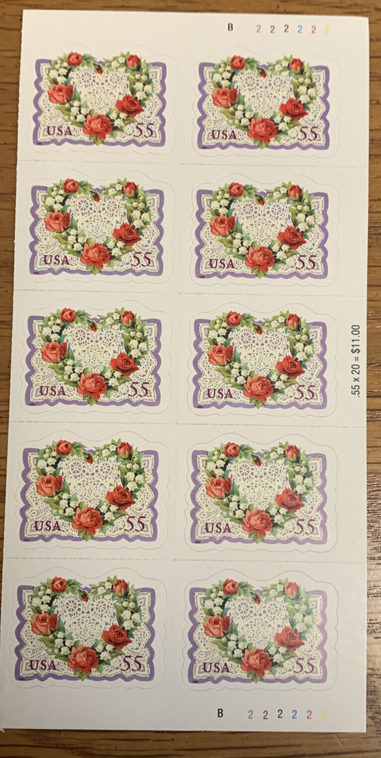 Scott 3275 Victorian Love 55 Cent Half Sheet of 10 MNH | United States ...