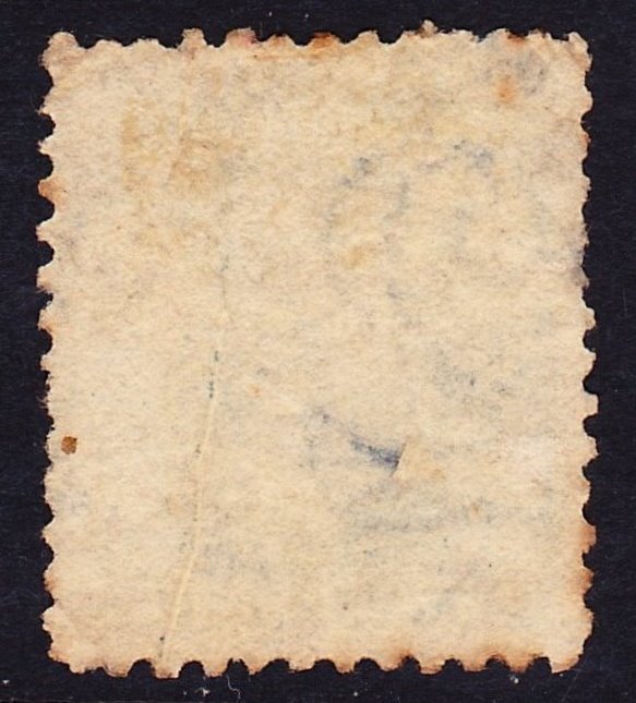 New South Wales, Scott 36 Used, 2p Blue, EFO Pre-print Paper Fold, Thin ...