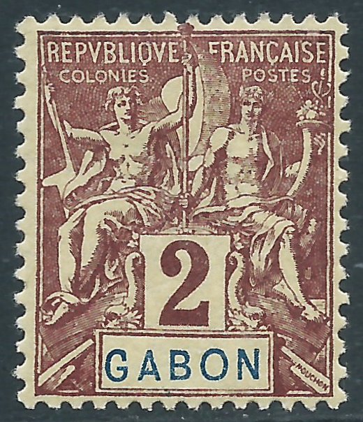 Gabon, Sc #17, 2c MH | Europe - France & Colonies, General Issue Stamp ...