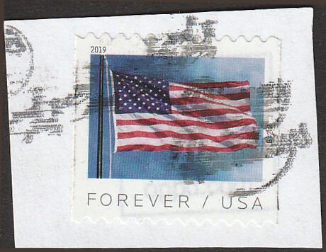 P.N.C. B2222 # 5343 Used Flag w/ micro 'USPS' at end of 6th red stripe ...