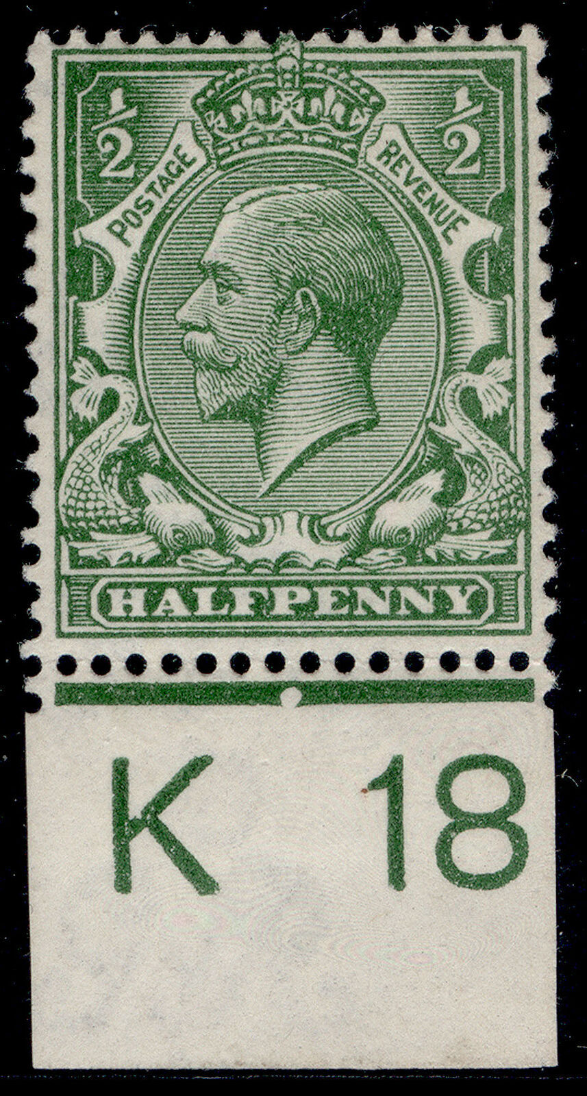 GB GV Sg351 Spec N14(1), ½D Green, M Mint. Control K18 Perf | Great ...