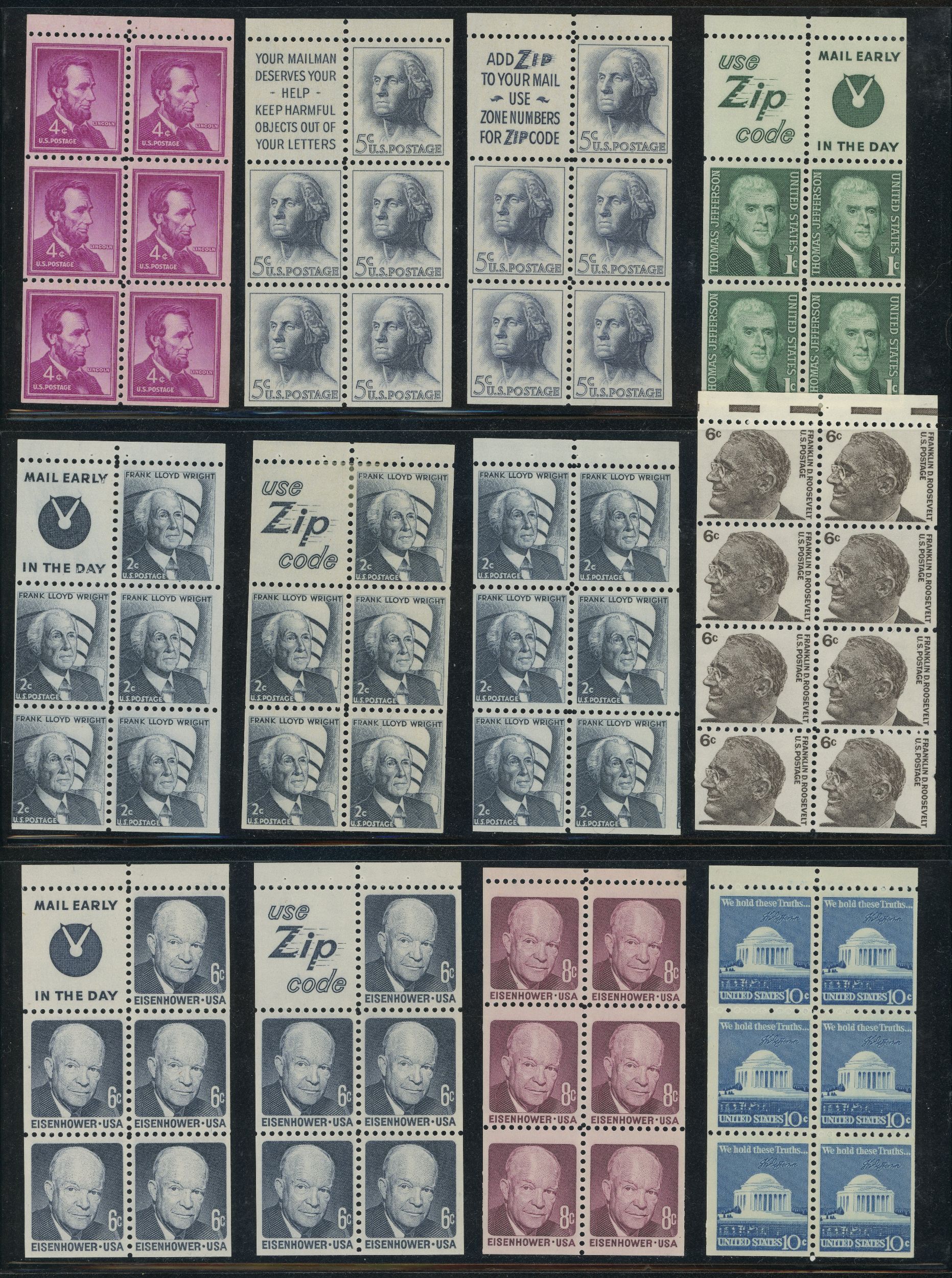 USA - Mint Booklet Pane Collection - 52 Different - Mostly never hinged ...