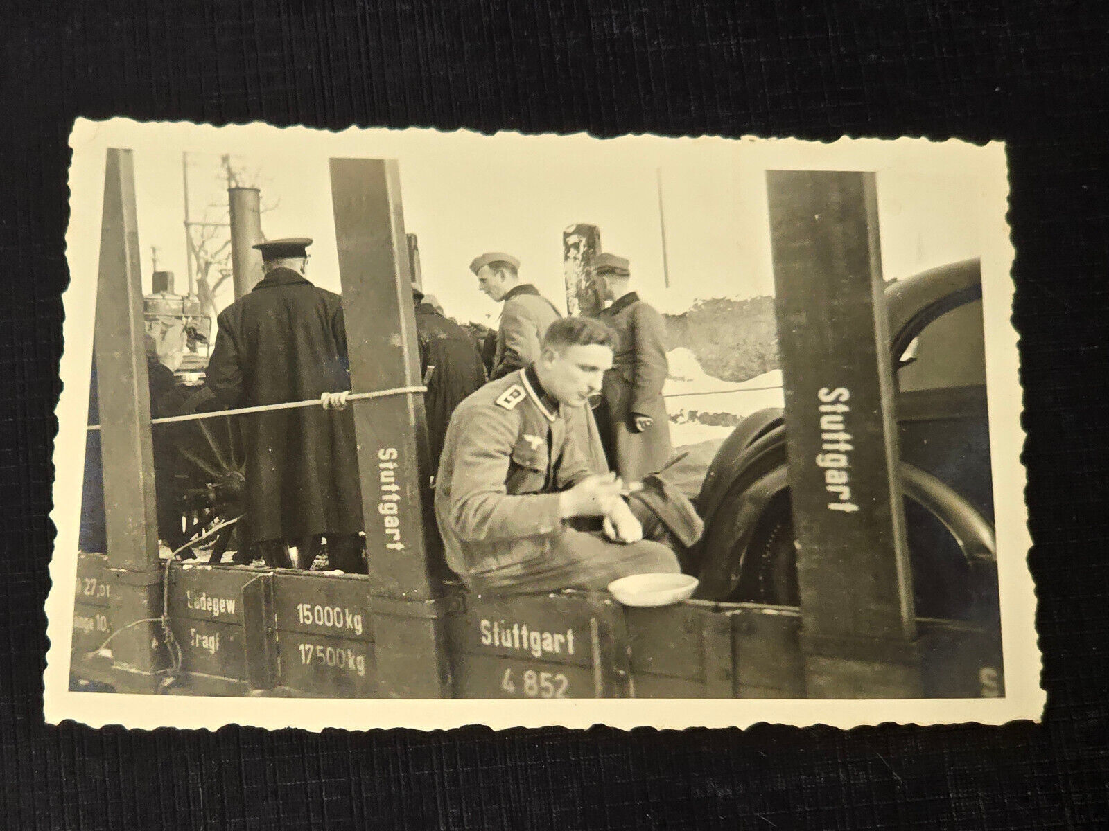 WEHRMACHT SOLDIER EATS ON TRAIN STUTTGART WW2 WWII German Military ...