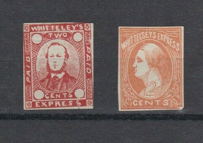 US Stamp Local Carrier Reprint/Forgery Whittelsey's Express 2 stamps ...