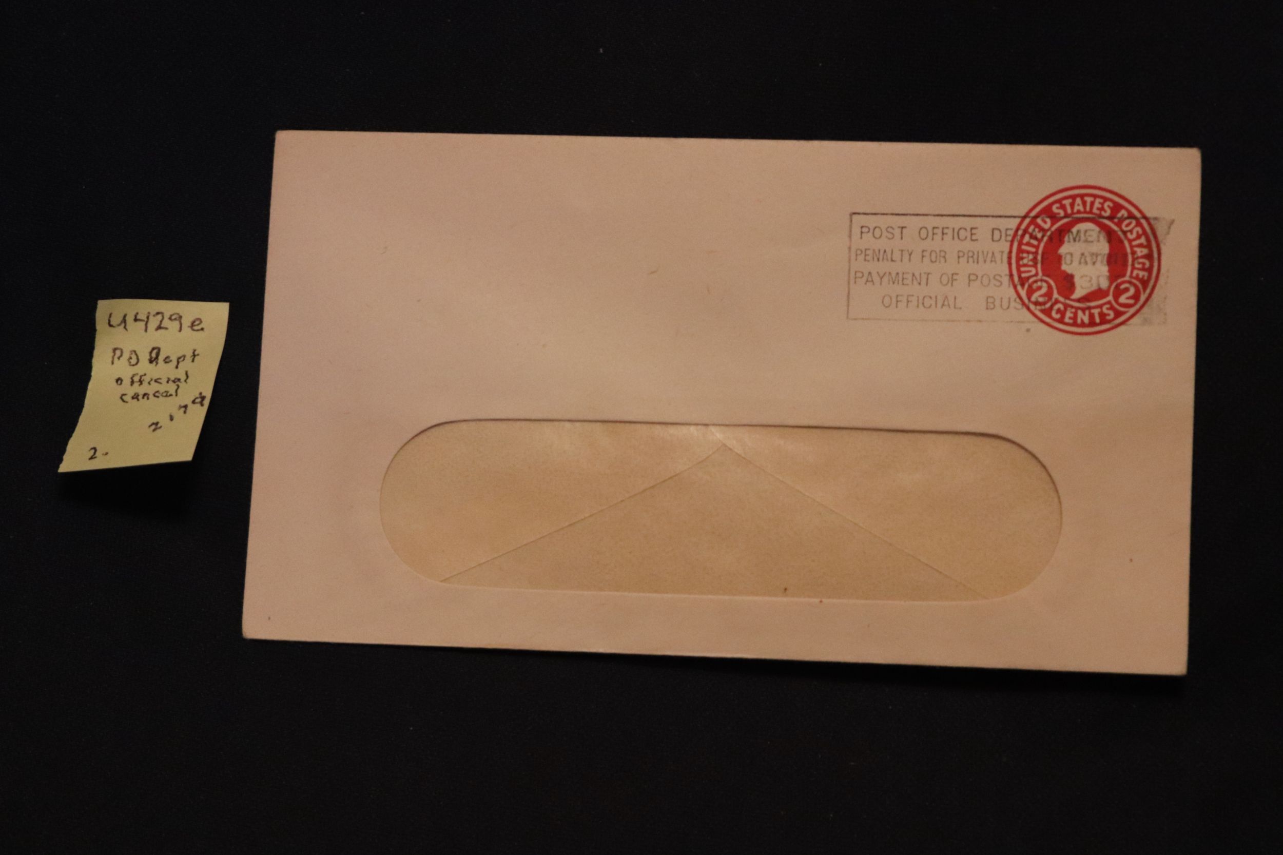 US U429e cover w/USPO penalty indicia (#2179) | United States, Postal ...