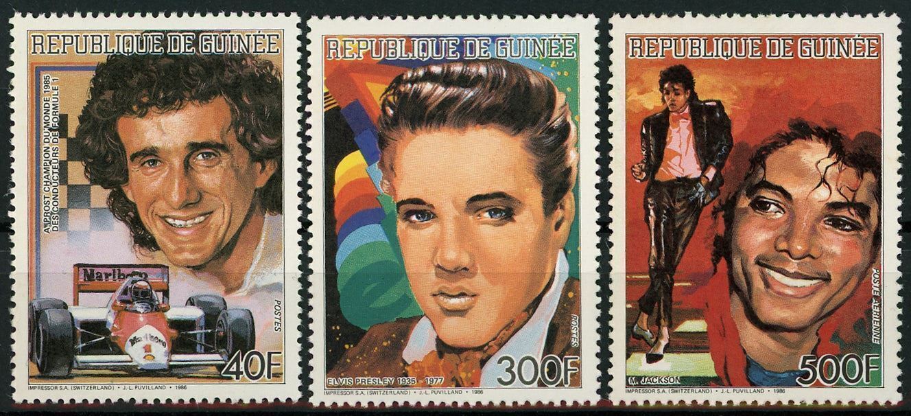 Famous People Celebrities Elvis Presley Serie Set of 3 Stamps Mint NH ...