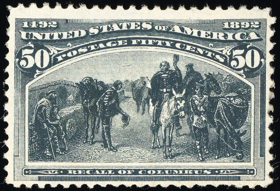 US Stamps # 240 Columbian MNH VF Expertly Regummed Deep Color Scott ...