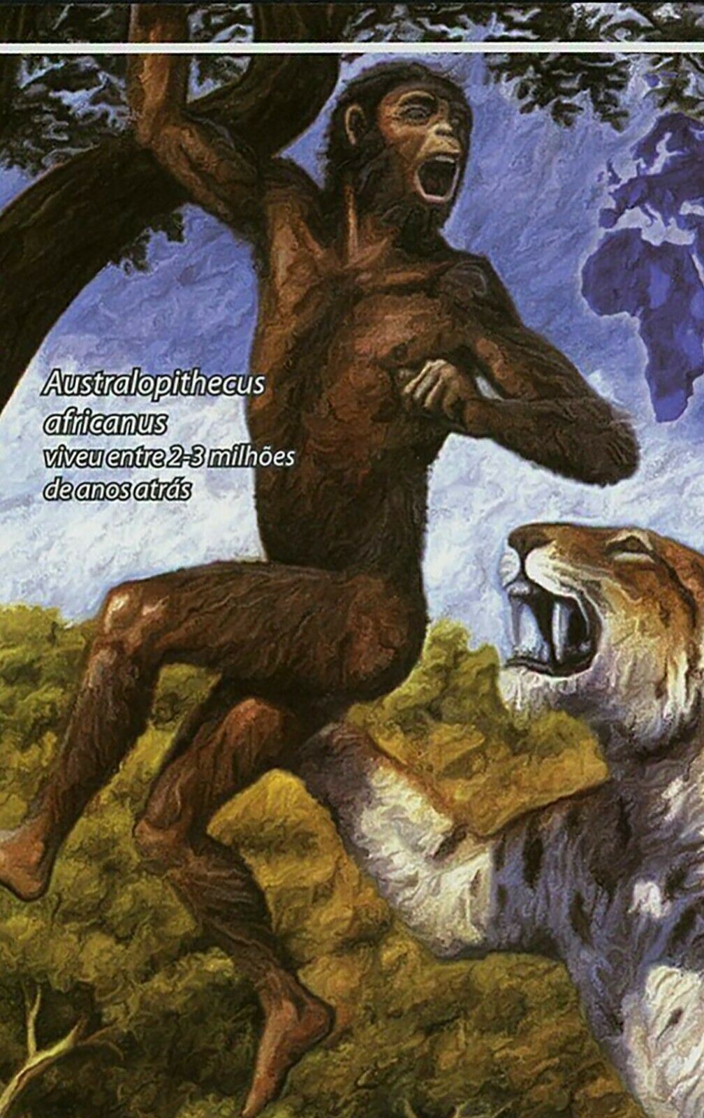 Human Evolution Stamp Australopithecus Africanus Man S/S MNH #4473 / Bl ...