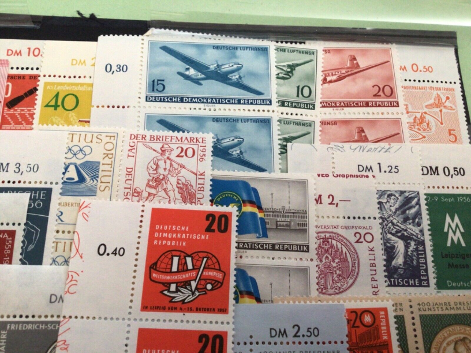 German Democratic Republic mint never hinged stamps pairs Ref A8943 ...
