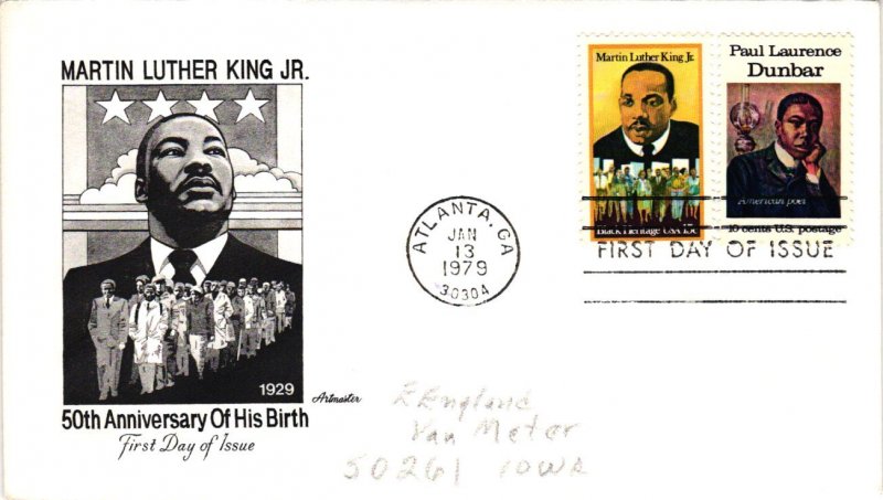 #1771 Martlin Luther King MLK – Artmaster Cachet SC22 | United States ...