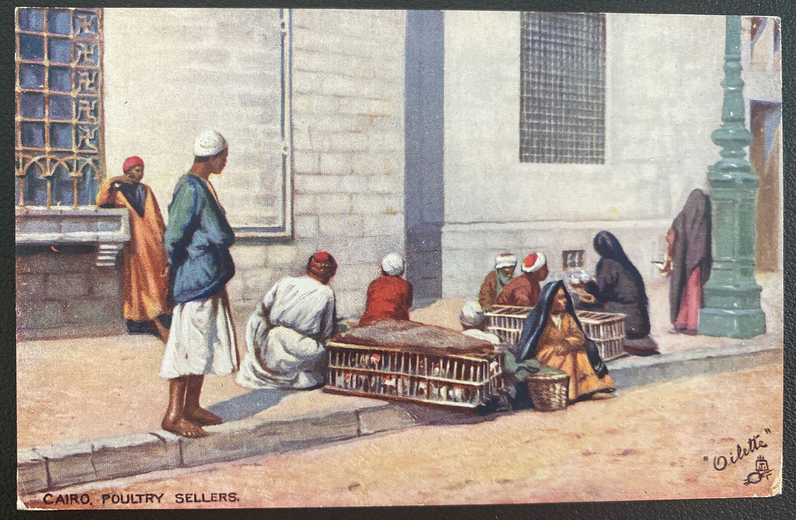 1917 Palestine Field Post office OAS Picture Postcard Cover To England ...